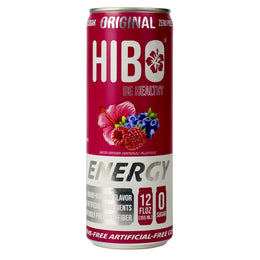 HIBO ORIGINAL (Mixed Berry), Gut-Healthy Energy Drink 12 FL OZ - Sugar ...